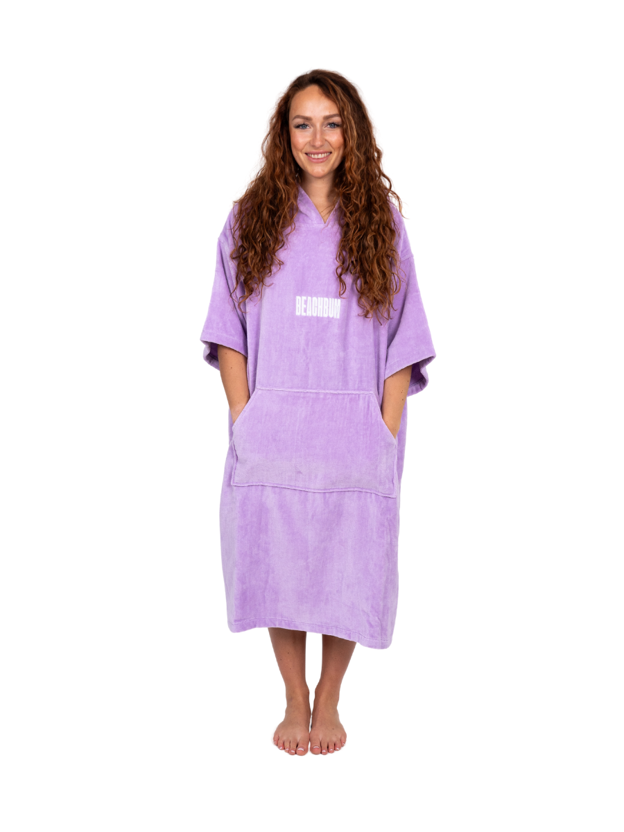 Lilac Adults Towel Poncho Robe - by BEACHBUM SUP® – BEACHBUM®