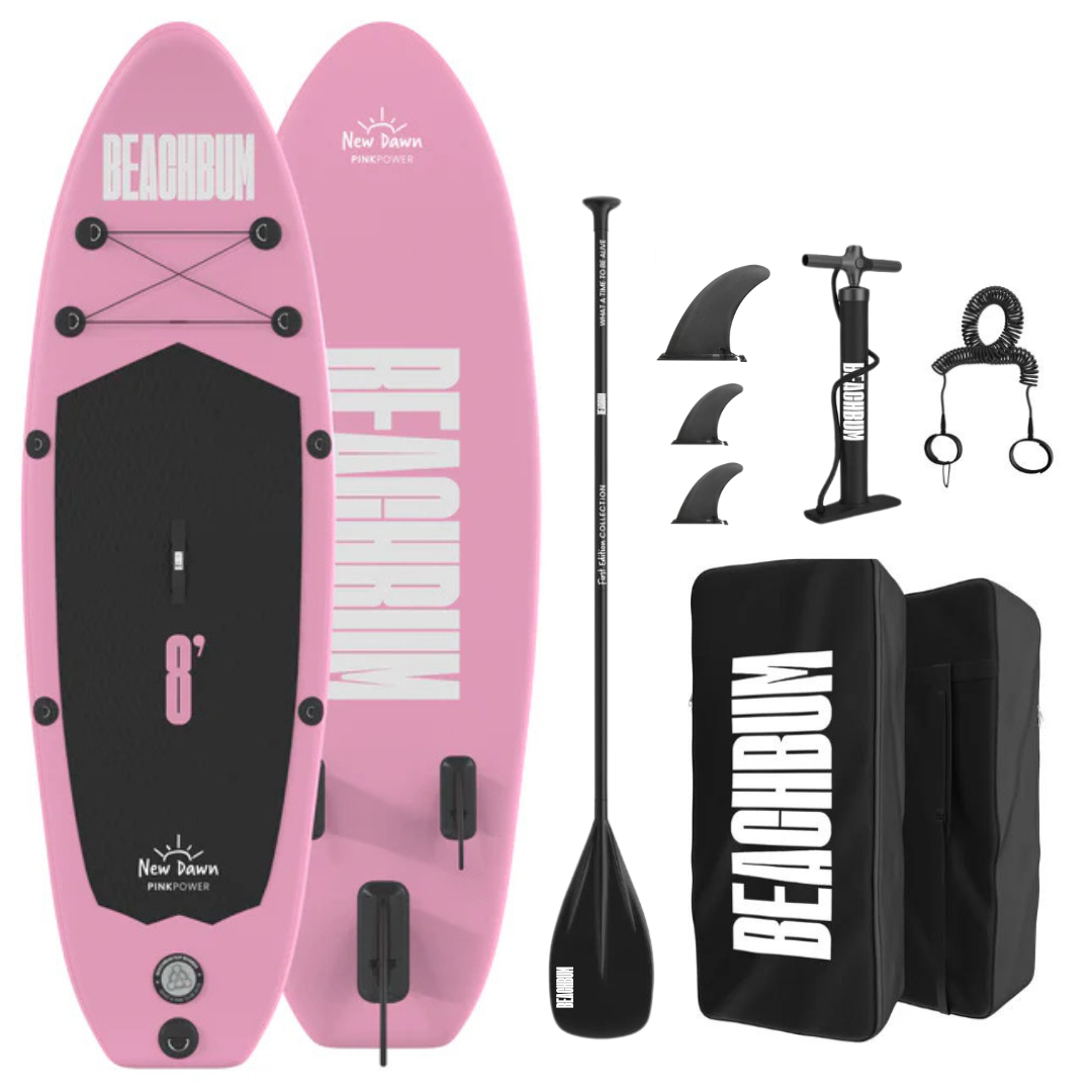 KIDS PINK POWER PADDLE BOARD FULL KIT – BEACHBUM®