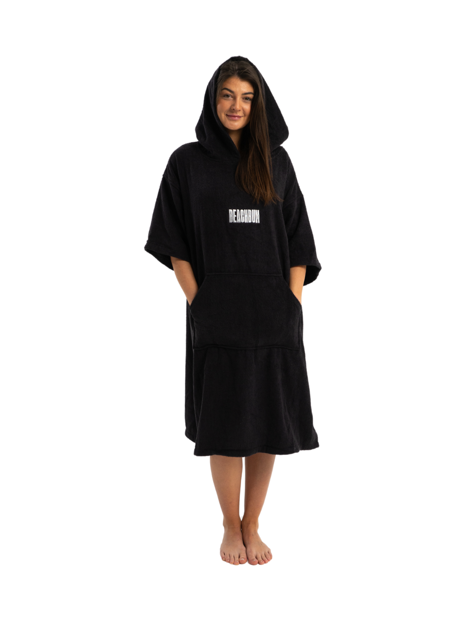 Charcoal Adults Towel Poncho Robe - by BEACHBUM SUP® – BEACHBUM®
