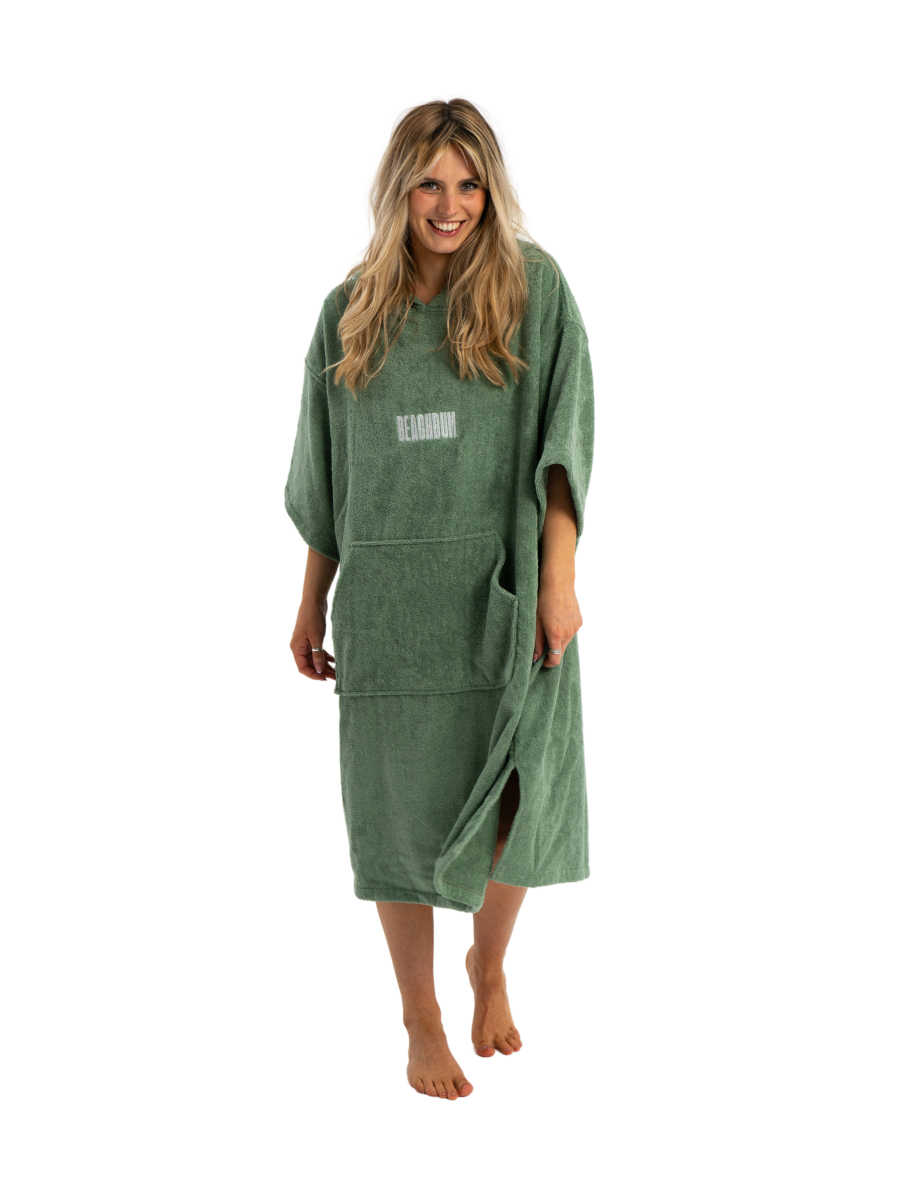 Mint Green Adults Towel Poncho Robe - by BEACHBUM SUP®