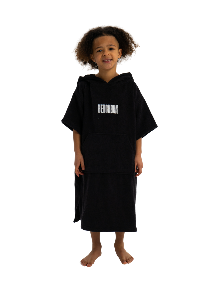 Charcoal Kids Towel Poncho Robe - by BEACHBUM SUP®
